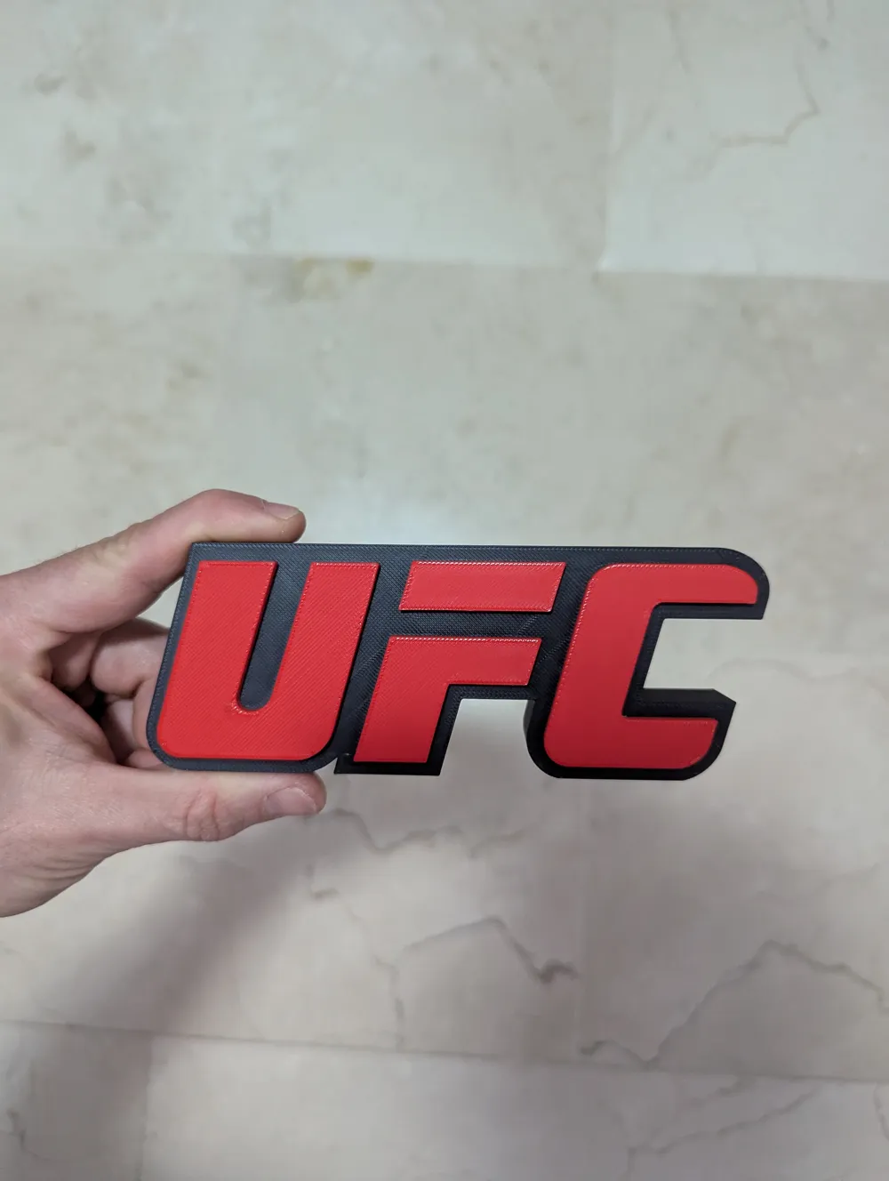 UFC Logo / Sign (NO AMS/AMS) - Free 3D Print Model - MakerWorld