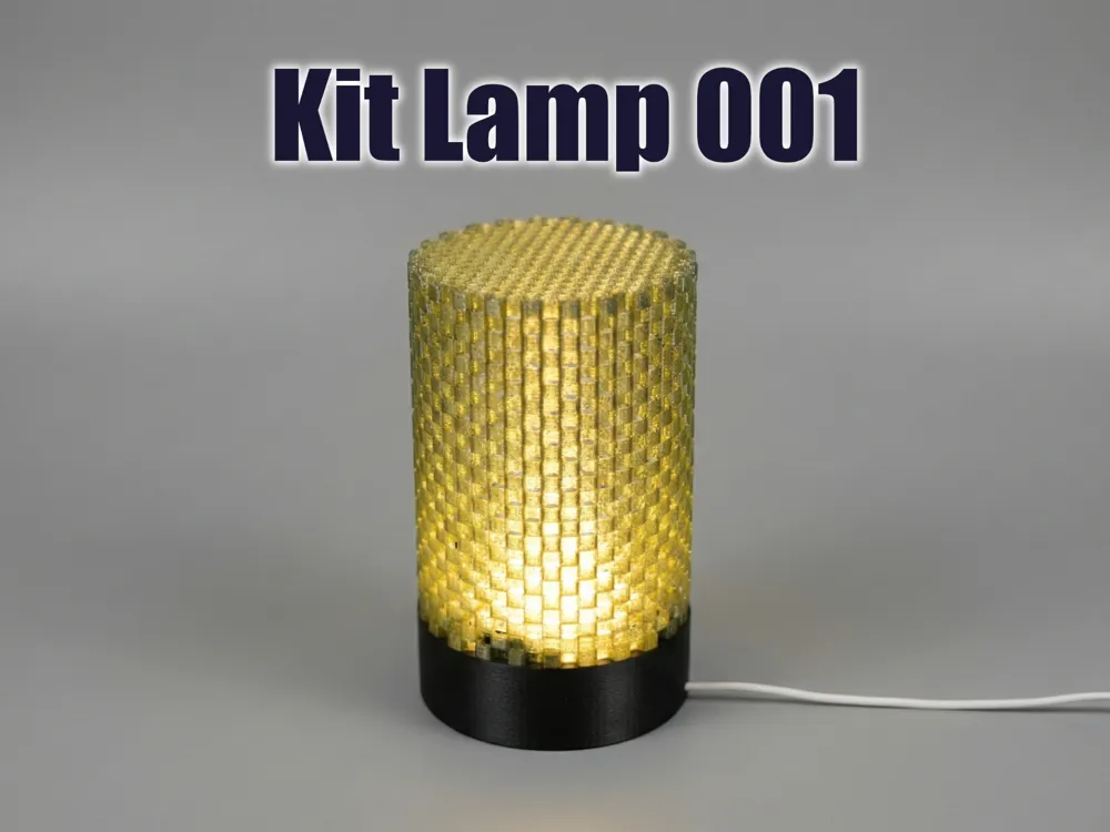 Modern Woven Lamp - Bambu Lab LED Kit 001 - Free 3D Print Model ...