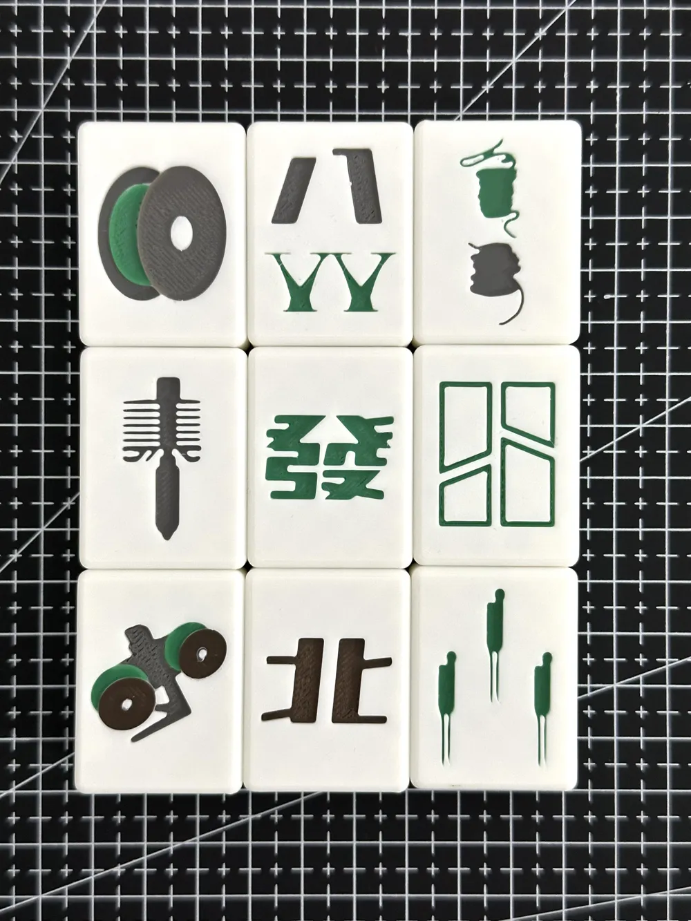 3D printed style Mahjong Bambu poop/wipe tower/tree support/filament ...