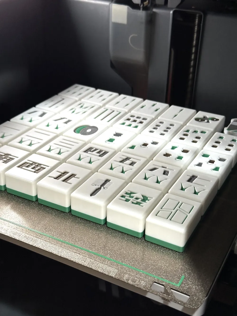 3D printed style Mahjong Bambu poop/wipe tower/tree support/filament ...