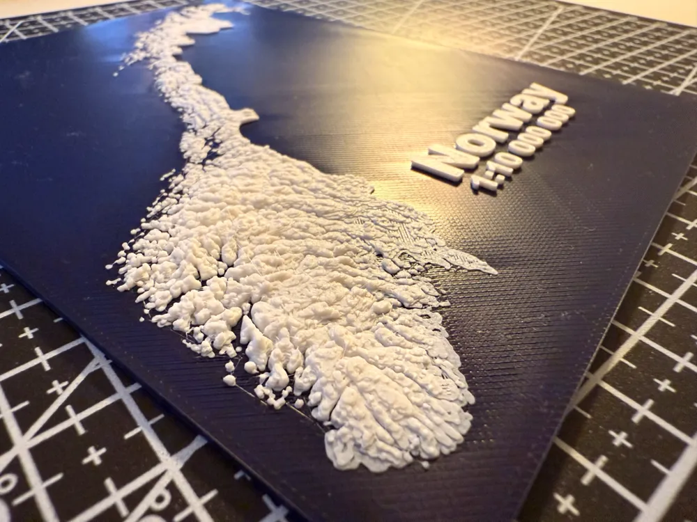 Norway 3D-Topographic map 1:10000000 by Torshken - MakerWorld