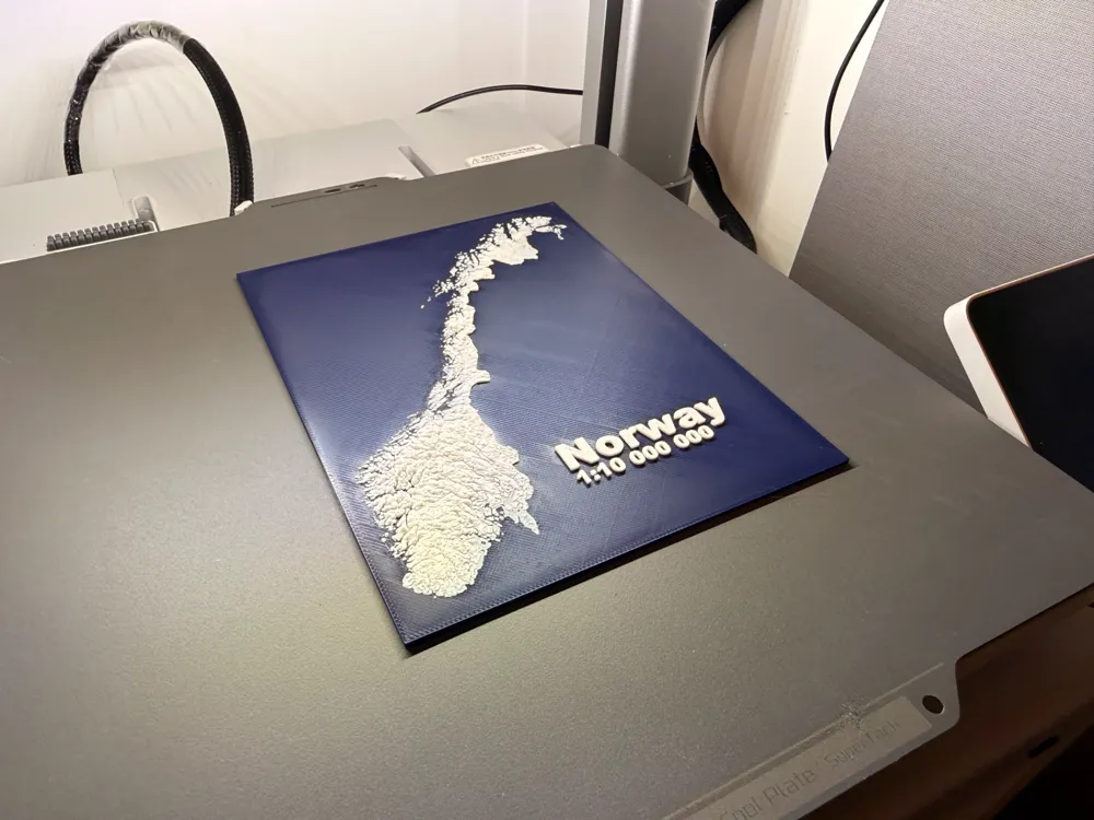 Norway 3D-Topographic map 1:10000000 by Torshken - MakerWorld