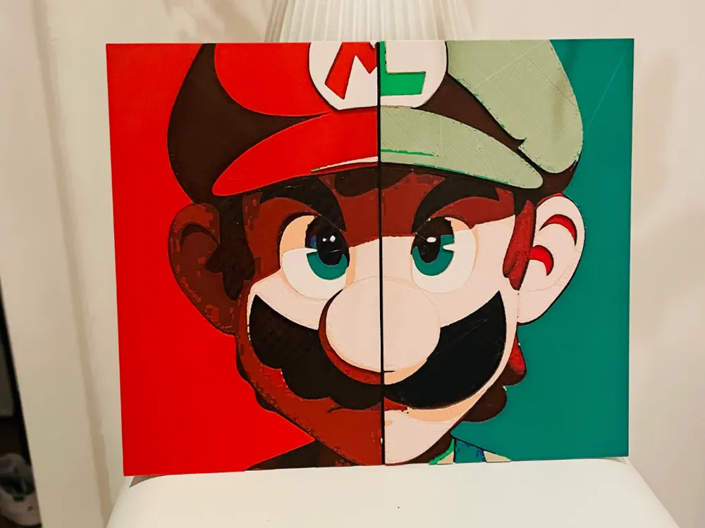 Hueforge Mario Luigi by Wizzart.Creation - MakerWorld