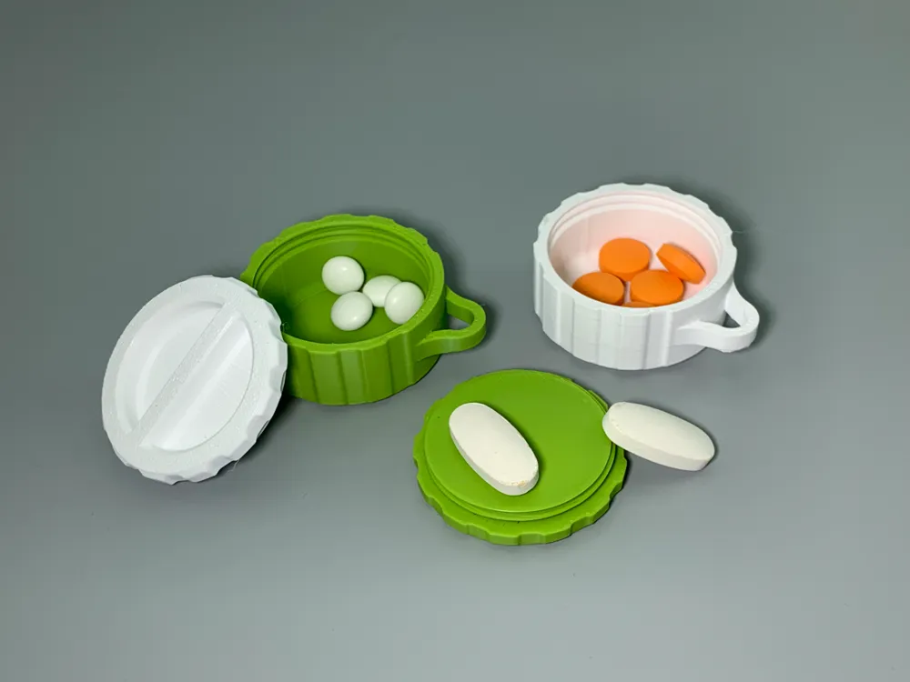 Portable Pill Box (30-minute quick print, only 9g) - Free 3D Print ...