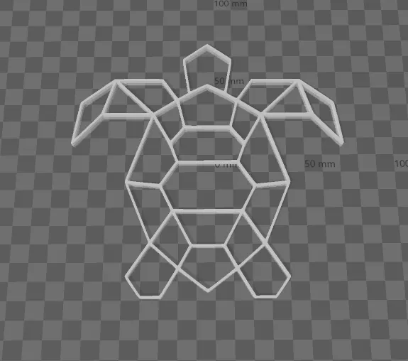 Geometric Turtle 2D Wall Art by Juisebox - MakerWorld