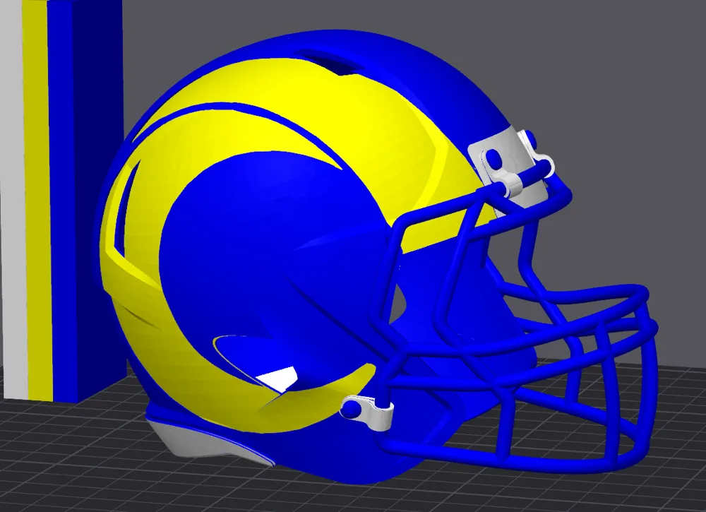 Los Angeles Rams Football Helmet Remixed by SmokieMcagee - MakerWorld