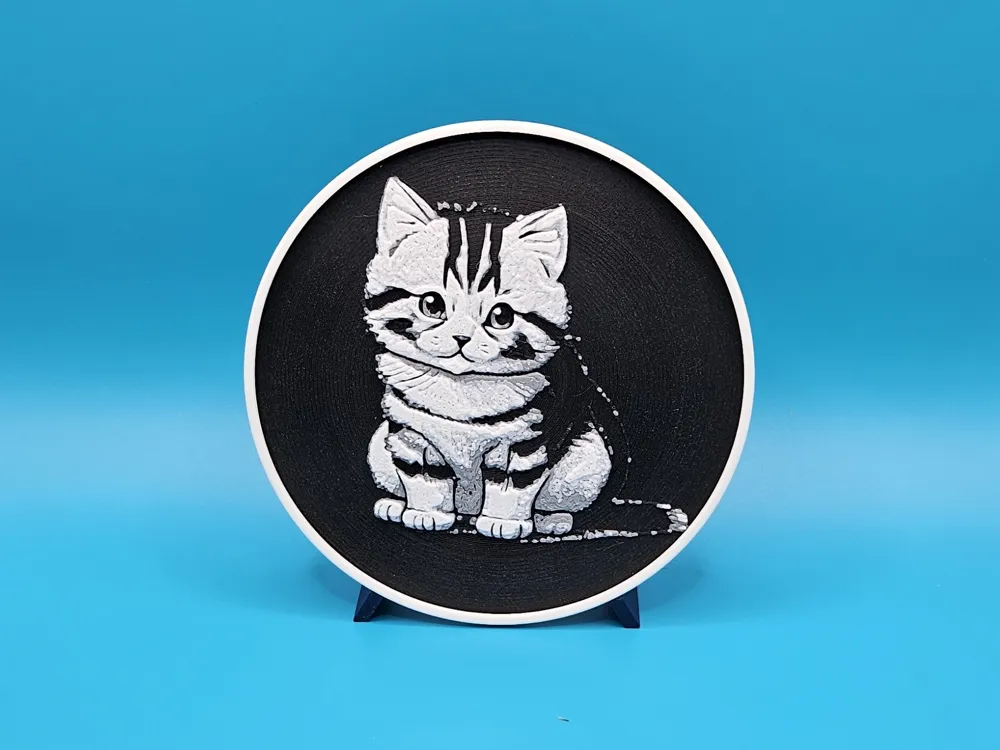 Cute Stylised Cat Coaster Set by nidO - MakerWorld