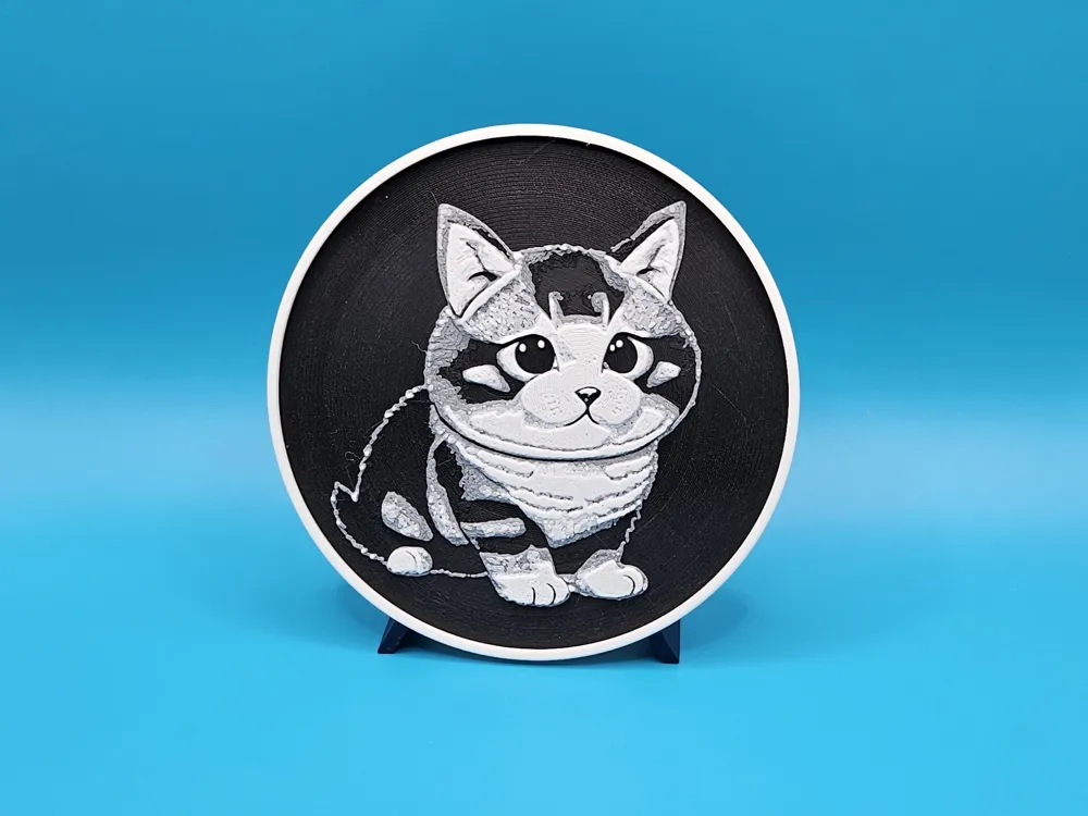 Cute Stylised Cat Coaster Set by nidO - MakerWorld
