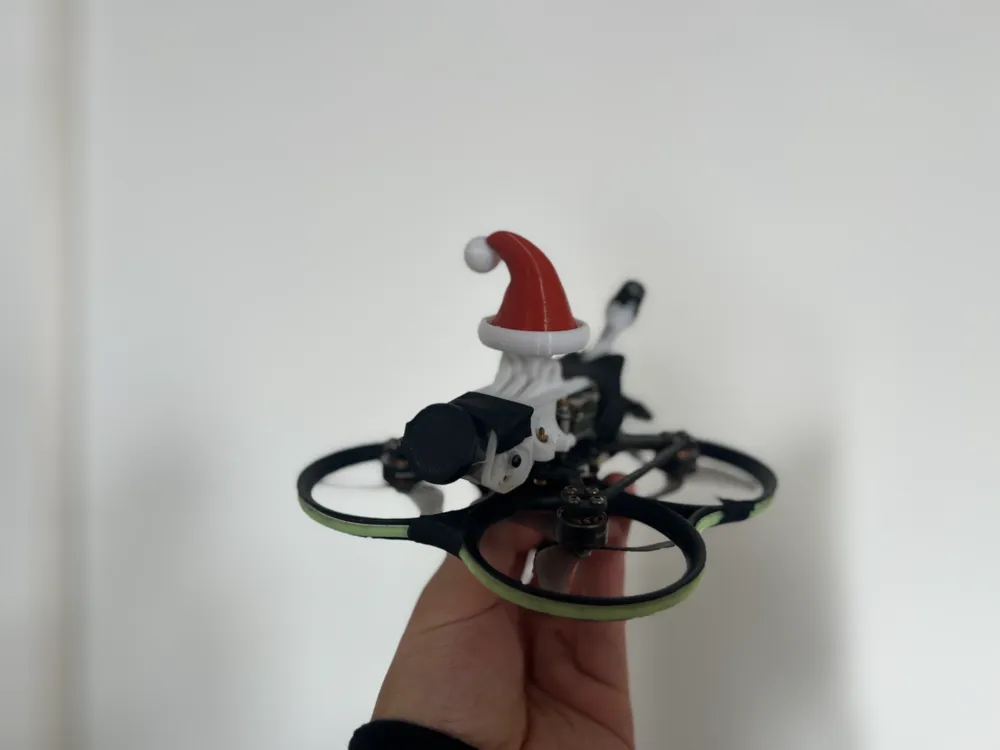 FPV racing drone Santa hat Remixed by Awking - MakerWorld