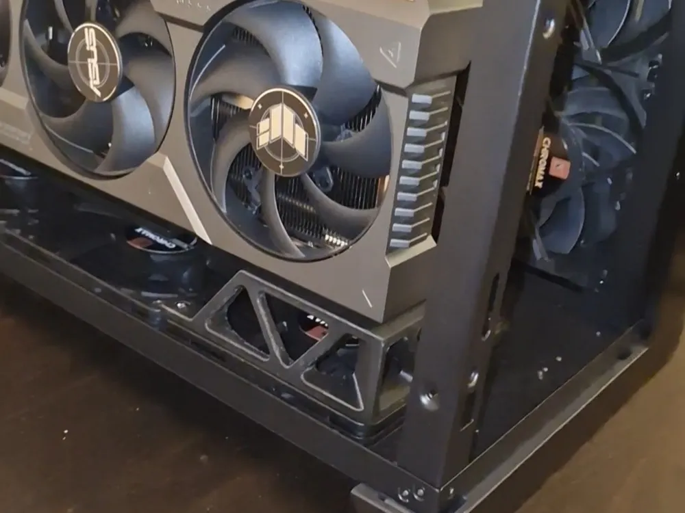 Graphiccard support for vertical GPU with Fan by pascal MakerWorld ...