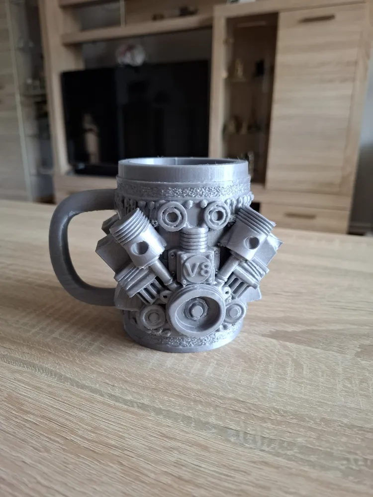 V8 Engine Mug (Beer holder) - Free 3D Print Model - MakerWorld