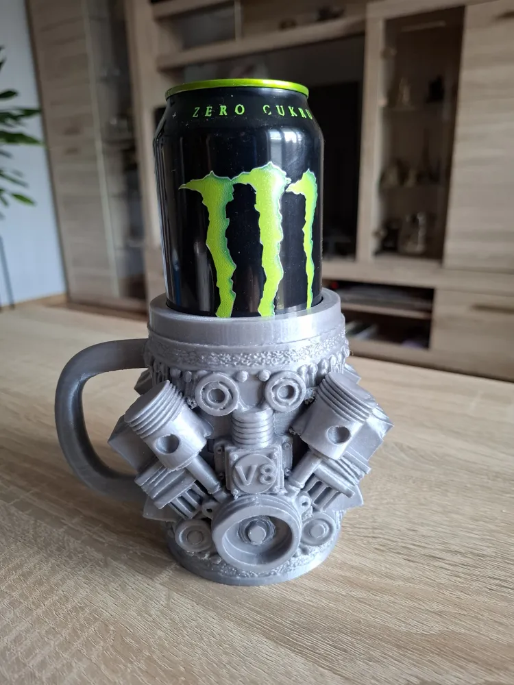 V8 Engine Mug (Beer holder) - Free 3D Print Model - MakerWorld