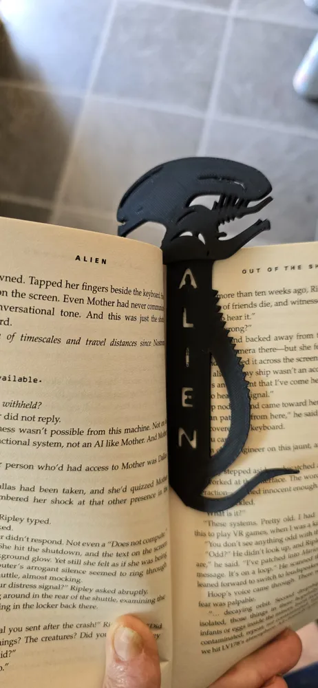 Alien Xenomorph Bookmark - Free 3D Print Model - MakerWorld
