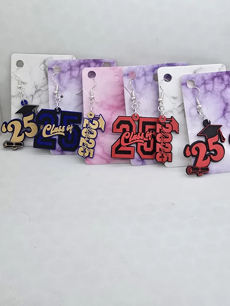 2025 Graduation Earrings - Free 3D Print Model - MakerWorld