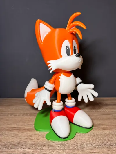 Tails Sonic - multi part - Free 3D Print Model - MakerWorld