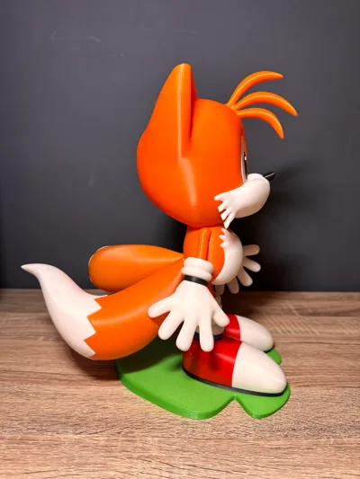 Tails Sonic - multi part - Free 3D Print Model - MakerWorld