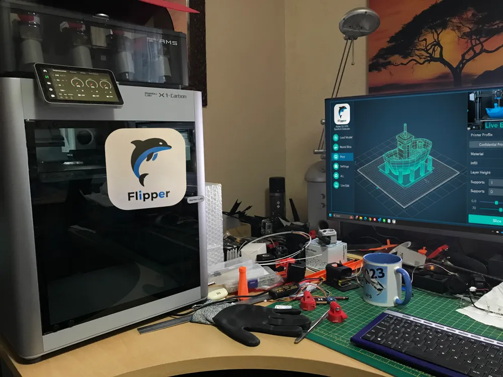 Flipper 3D Printer Software Logo by DietrickArt MakerWorld: Download ...