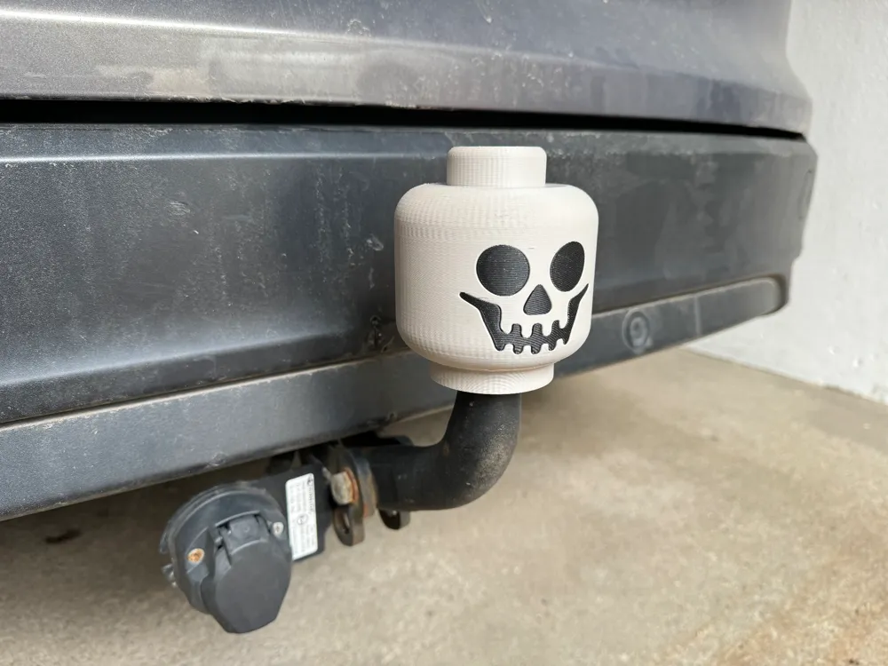 L EGO Skull Hitch Ball Cap Protection Brick Figure by elikoll - MakerWorld