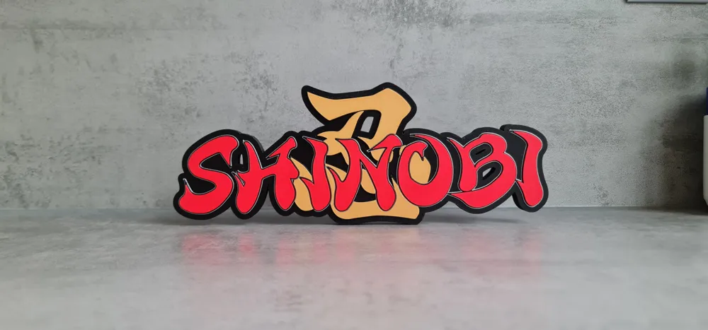 Shinobi Logo / Sign Sega - Free 3D Print Model - MakerWorld