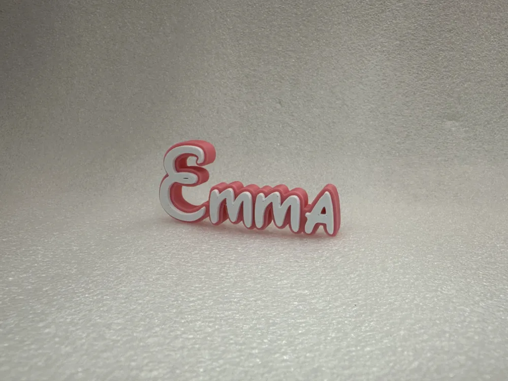 Disney Theme 3D Name Decor Sign Emma - Free 3D Print Model - MakerWorld