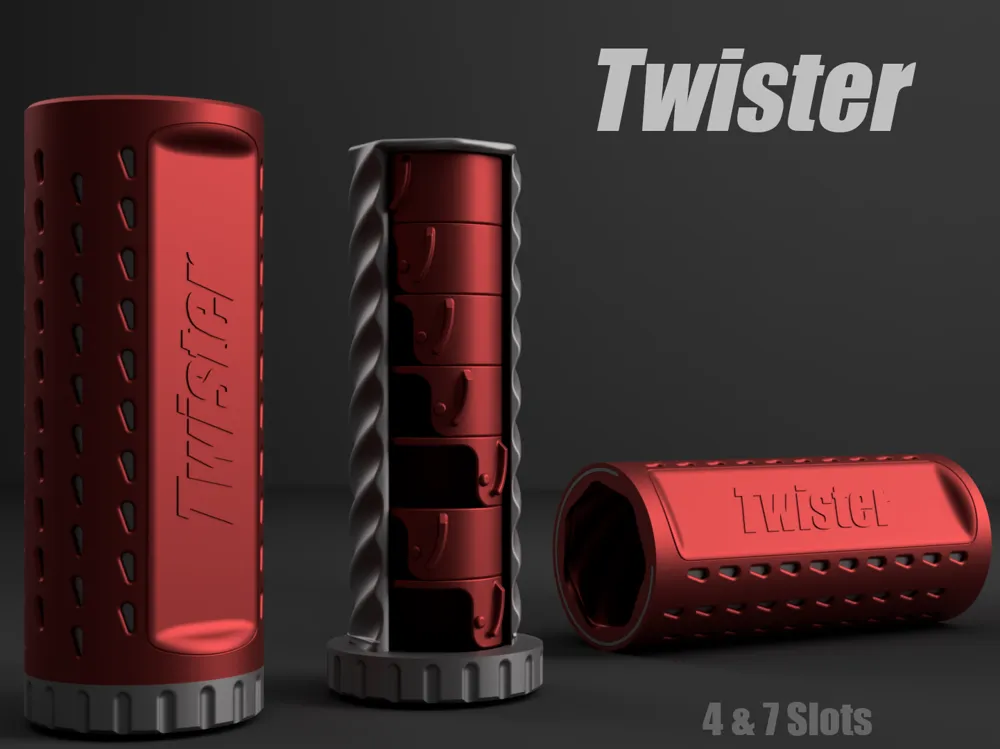 Twister Pill Box v1.2 by JAM3D | Joel Macário - MakerWorld