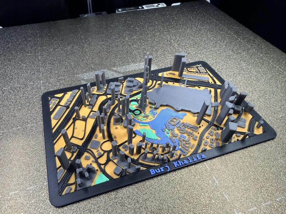 3D Map Burj Khalifa Tower DUBAI - Free 3D Print Model - MakerWorld
