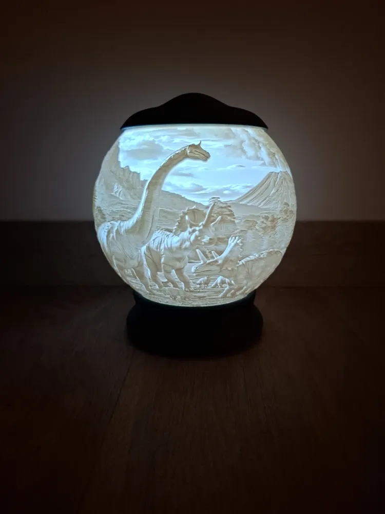 Lithophane - dinosaur 01 by SlyCooper-Master MakerWorld: Download Free 3D Models