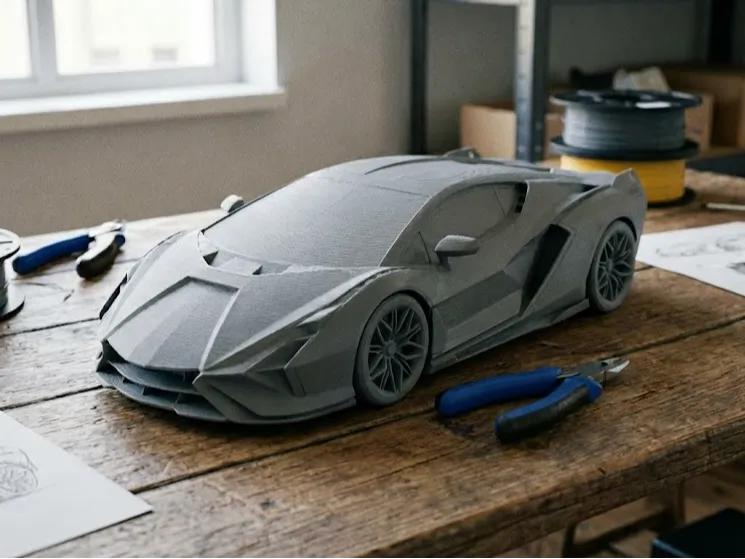 Lamborghini Sián - High Detail One-Piece - Free 3D Print Model - MakerWorld