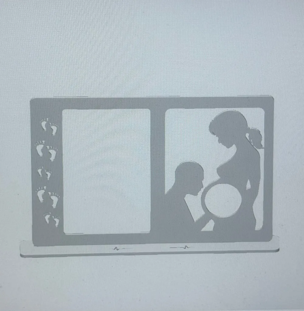 Personalized pregnancy frame – Photo + ultrasound - Free 3D Print Model ...