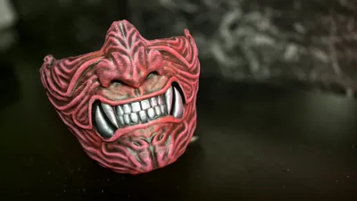 Samurai Oni Mask #03 by ONI.FORGE MakerWorld: Download Free 3D Models