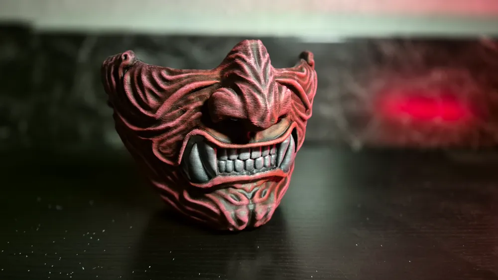 Samurai Oni Mask #03 - Free 3D Print Model - MakerWorld
