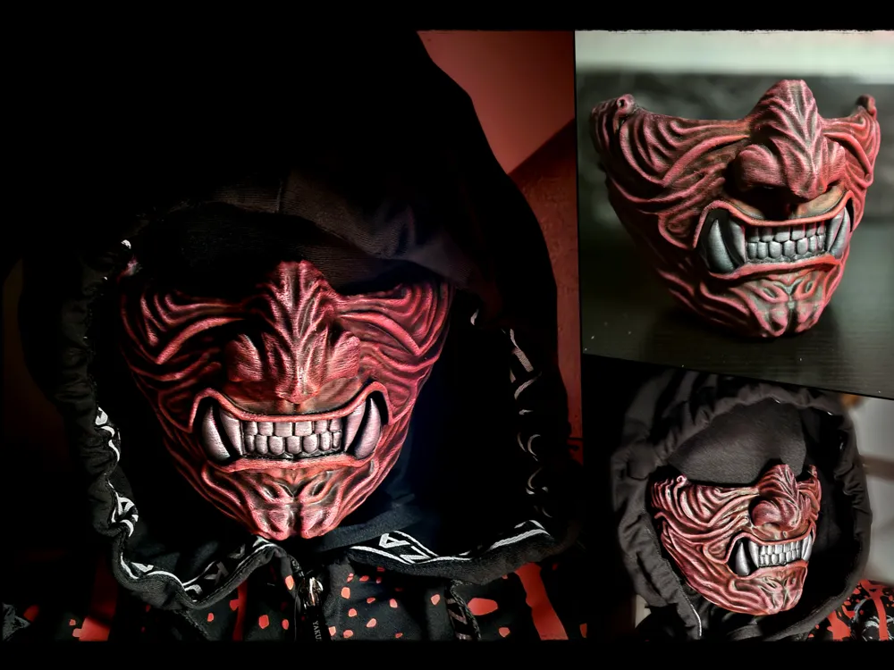 Samurai Oni Mask #03 - Free 3D Print Model - MakerWorld