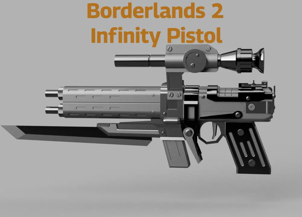 Borderlands 2 Infinity Pistol Remixed by Evasive_Brain - MakerWorld