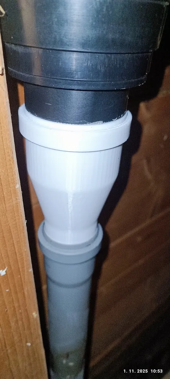 Drain Pipe Reducer 75 mm to 50 mm - Free 3D Print Model - MakerWorld