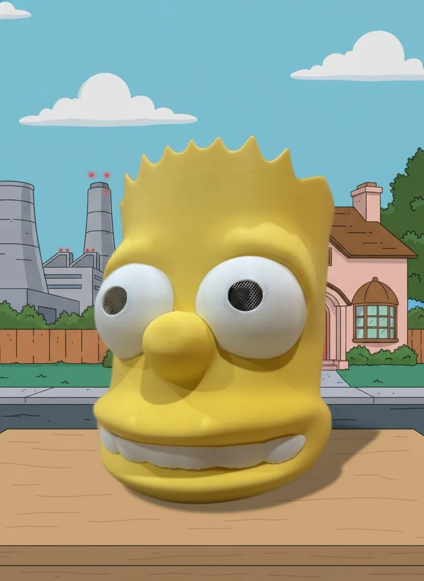 Bart Simpson Mask by Demamba Prints MakerWorld: Download Free 3D Models