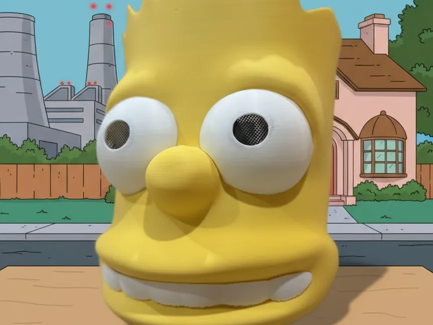 Bart Simpson Mask - Free 3D Print Model - MakerWorld