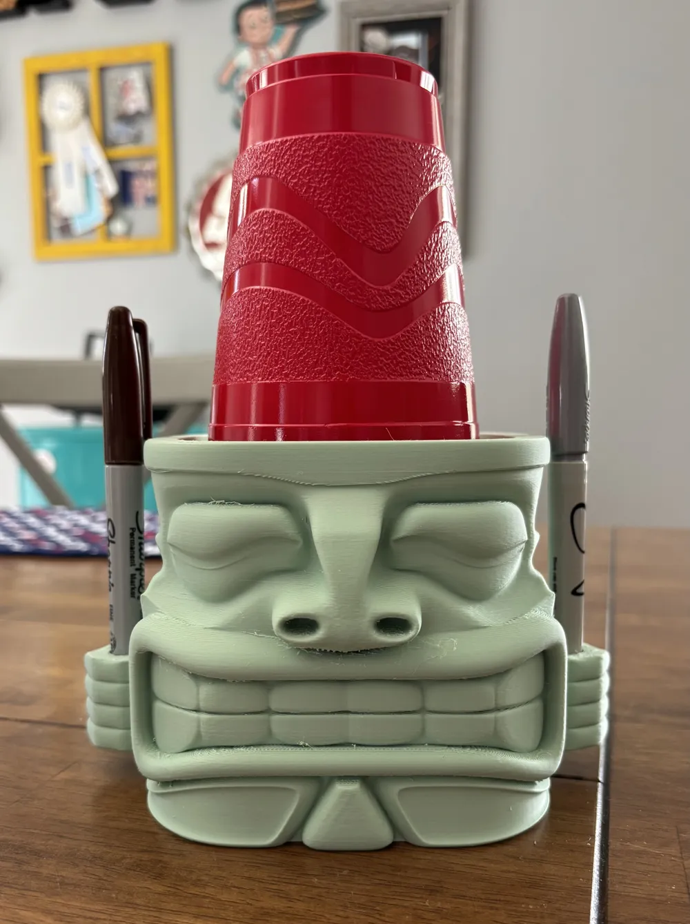 Tiki Solo Cup Holder - Free 3D Print Model - MakerWorld