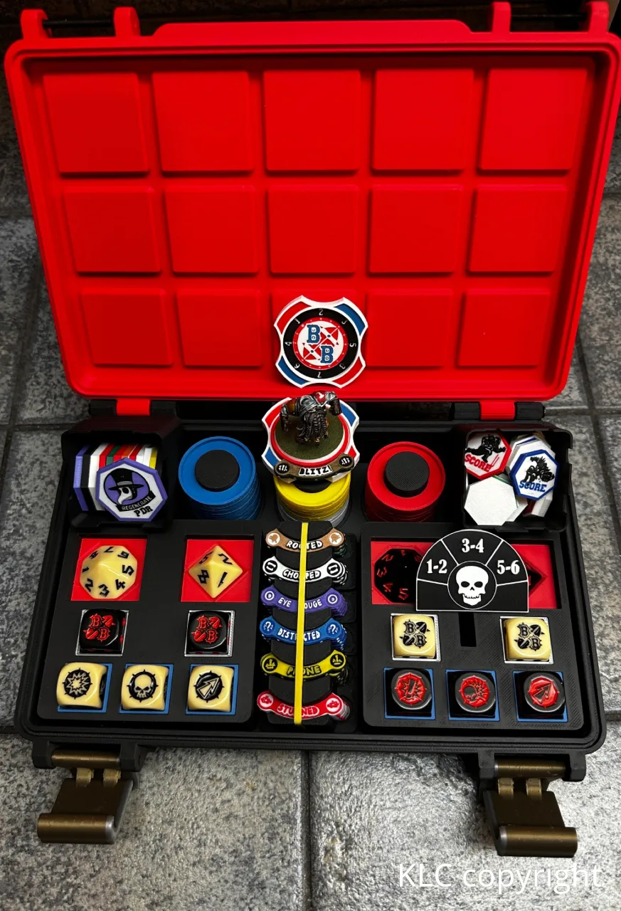 Blood Bowl League Box & Different sized Dice Boxes - Free 3D Print ...