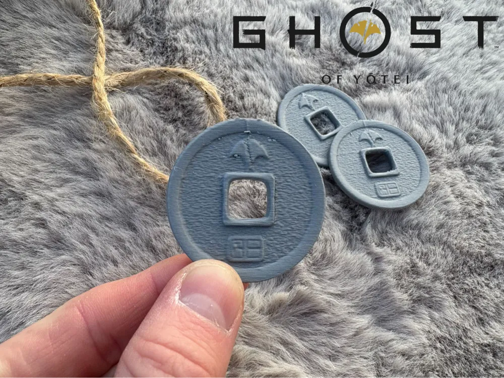 Ghost Of Yotei Zeni Hajiki Coin by BricksByOskar MakerWorld: Download Free 3D Models