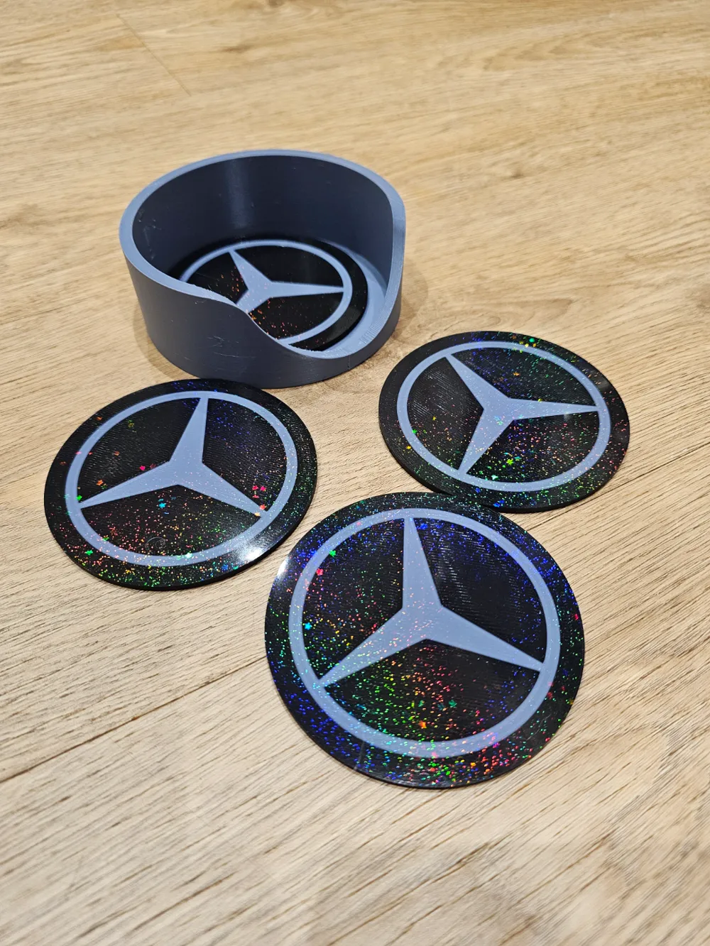 Mercedes Silver Arrow F1 Logo Drinks Coaster by K32Designs - MakerWorld