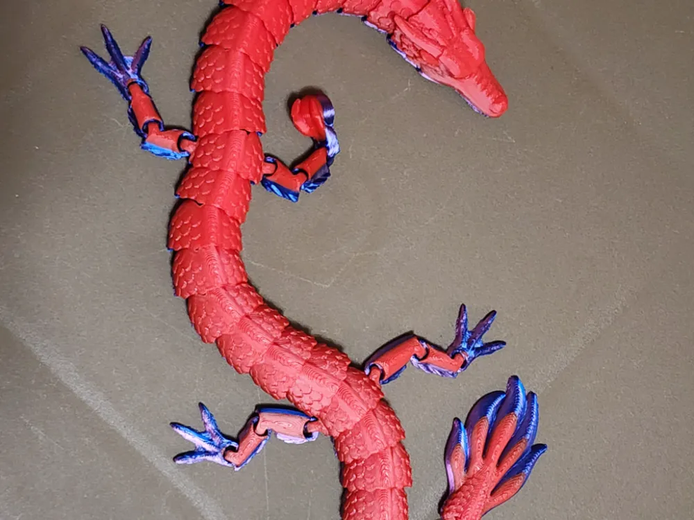 Dragón Flexi Pequeño con Orbe por Art Heals The ️ MakerWorld: Descarga ...