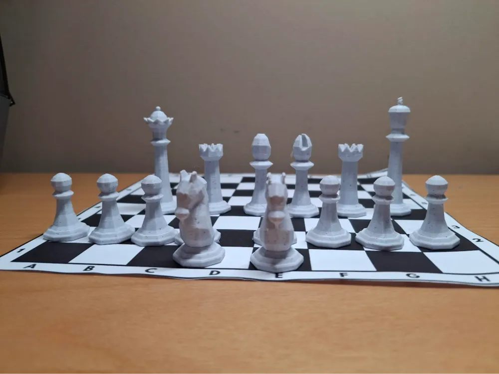 Low Poly Mini Chess Pieces - Free 3D Print Model - MakerWorld