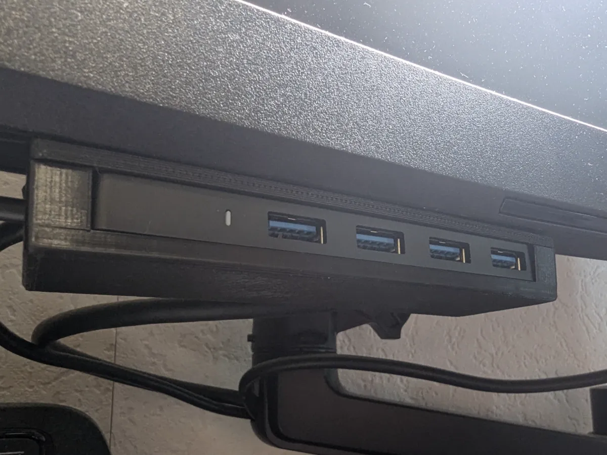 Anker USB hub mount for MSI Monitor - Free 3D Print Model - MakerWorld