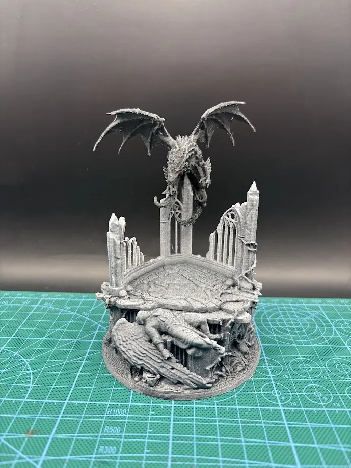Miniature Dragon Base 100mm - Free 3D Print Model - MakerWorld