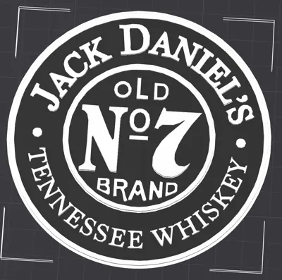 Jack Daniel OLD No 7 Coaster Untersetzer Remixed by 3DMetalCave ...