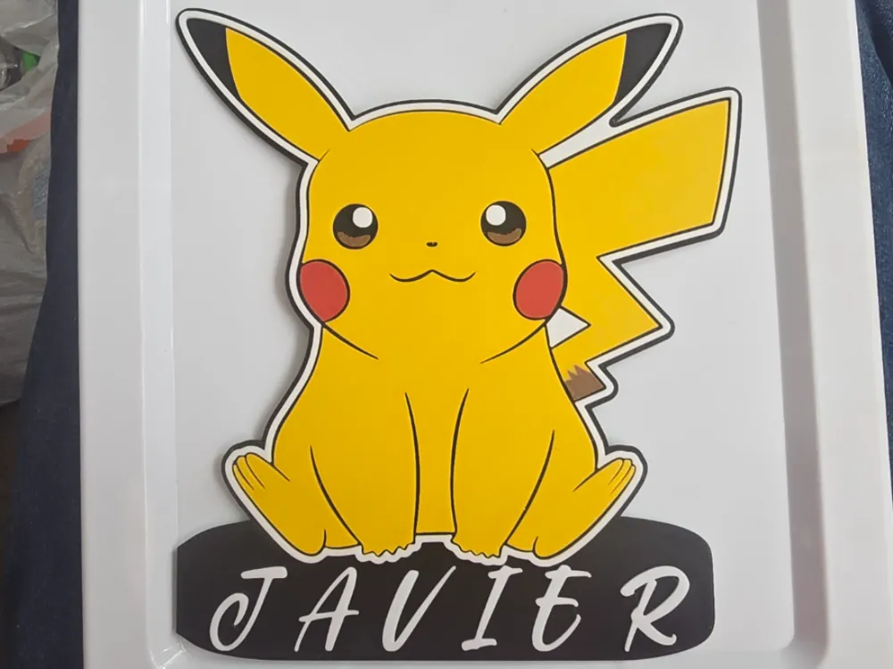 Customize Pikachu name plate by monchis - MakerWorld