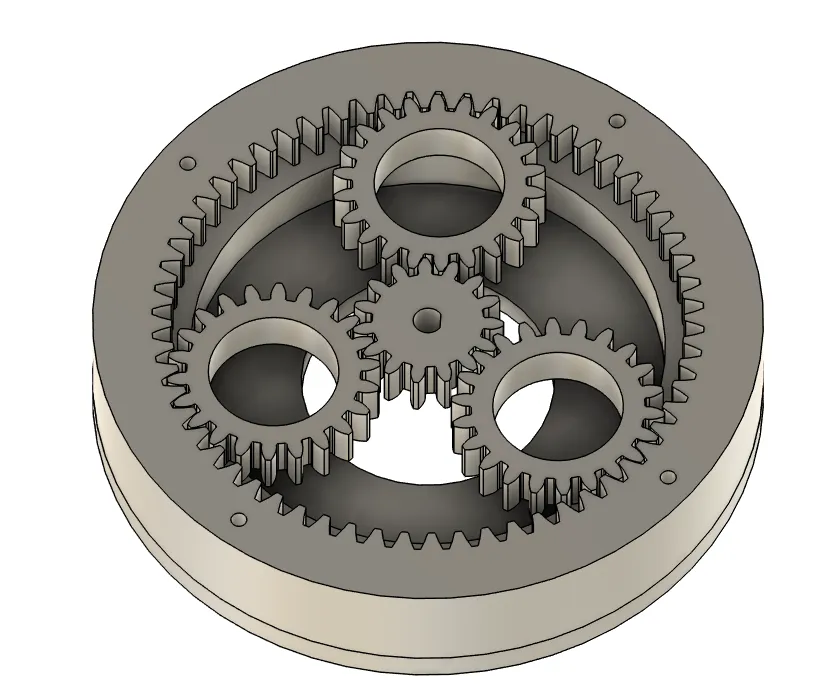 Planetary gearbox for Nema 17, only 608zz bearing - Free 3D Print Model ...