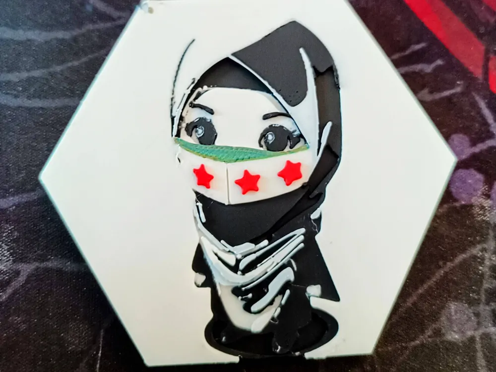 Free Syrian Girl - Keychain 2 by Taleb - MakerWorld