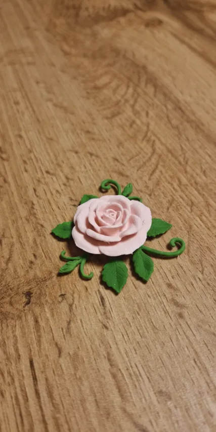Subtle Deco Rose: Timeless Floral Detail - Free 3D Print Model - MakerWorld