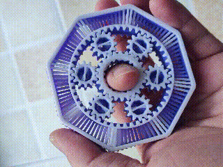 Octagonal Wave Planetary Gear Gyro - Fidget Toy by AO0o - MakerWorld